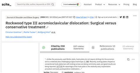 Rockwood Type Iii Acromioclavicular Dislocation Surgical Versus Conservative Treatment [scite