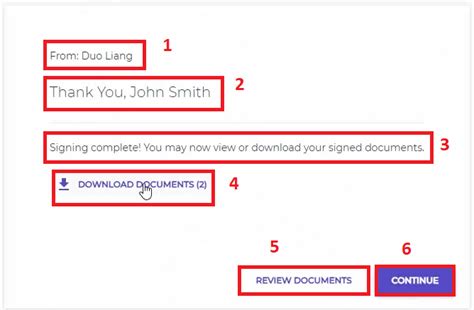 New Signer Experience Thank You Summary Page Part 2 Onespan