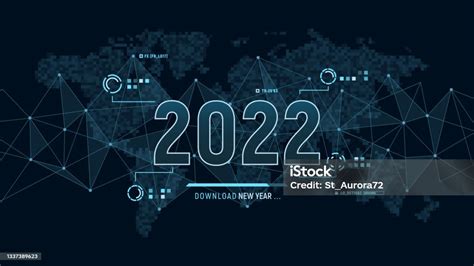 다각형 연결 구조와 픽셀월드 맵을 배경으로 2022년 의 미래 형 레이아웃 디지털 시각화 비즈니스 기술 개념 기술 벽지 2022 벡터 일러스트레이션 2022년에 대한 스톡