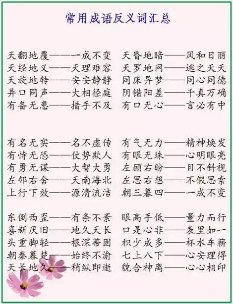 小學語文必考知識點近義詞反義詞綜合整理 每日頭條