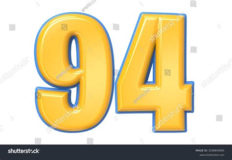 Number 94 Blue Yellow 3d Render Stock Illustration 2538654955 Shutterstock