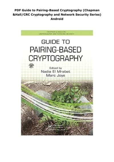Pdf Guide To Pairing Based Cryptography Chapman And Hallcrc
