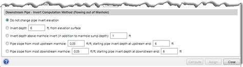 Assign Pipe Invert Elevations Command Civilgeo Knowledge Base