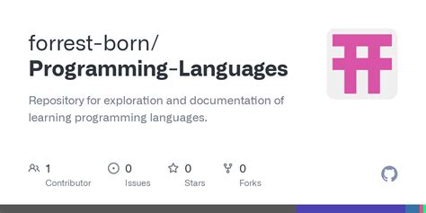 GitHub Forrest Born Programming Languages Repository For Exploration And Documentation Of