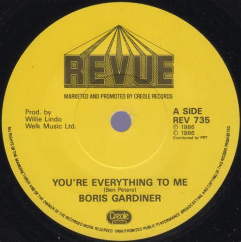 Boris Gardiner Youre Everything To Me Vinyl Lyntone Damont 7