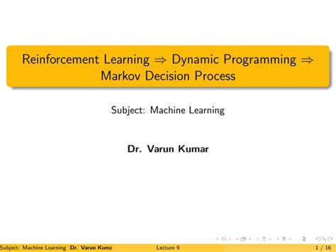 Lecture 9 Markov Decision Process Pdf
