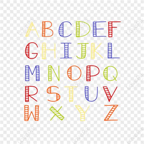 컬러 막대 영어 알파벳 목록문자 집합컬러 편지편지 Png 일러스트 무료 다운로드 Lovepik