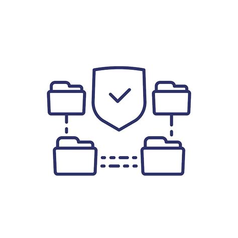 Premium Vector Secure Folders Data Security Line Icon