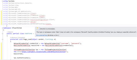C How To Connect To Tfs By Authentication Team Foundation Server