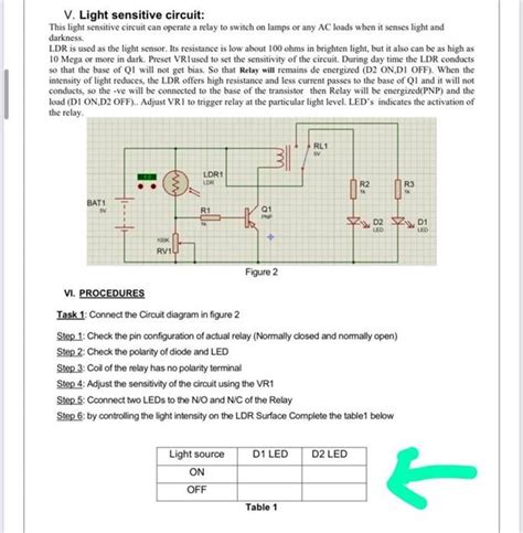 Solved Light Sensitive Circuit This Light Sensitive Circuit Can Operate Answer