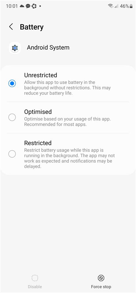 System Apps Battery Optimization Settings Rgalaxys23ultra