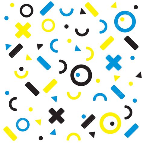 Illustration Of A Seamless Pattern With Colorful Geometric Shapes In Abstract Style Using Vector