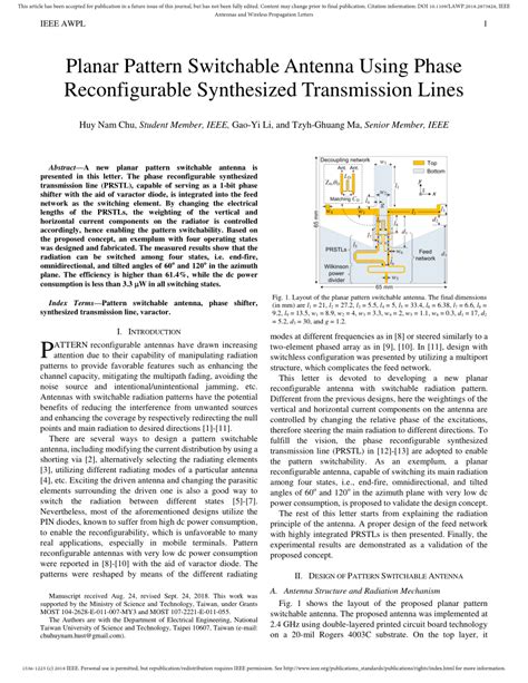 Pdf Planar Pattern Switchable Antenna Using Phase Reconfigurable