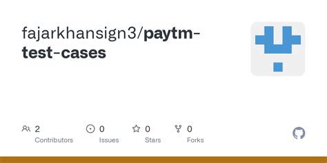 Github Fajarkhansign3paytm Test Cases