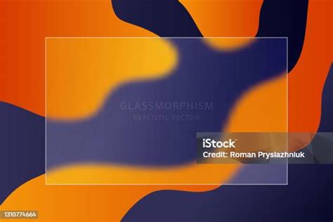 Rnabstract 색상 배경에 투명 유리 플레이트와 유리 형태 효과 직사각형 모양의 서리가 내린 아크릴 또는 매트 플렉시 글라스 플레이트 사실적인 유리 모피즘 벡터