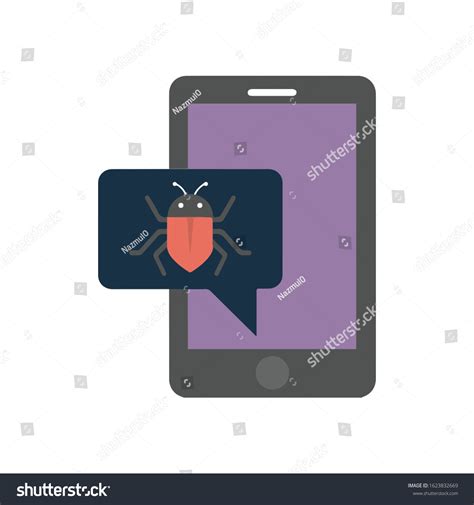 Virus Alert Message Bug Icon Stock Vector Royalty Free 1623832669 Shutterstock