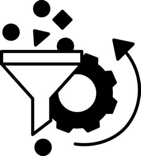 Premium Photo Data Mining Filter Solid Glyph Vector Illustration