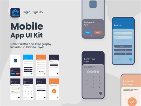 Wireframe Ui Ux And Gui Layout With Different Login Screens Including Account Sign In Sign Up