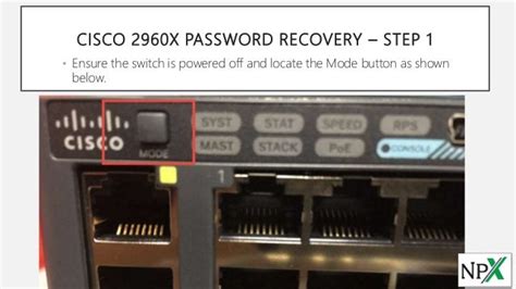 Cisco 2960x Switch Password Recovery