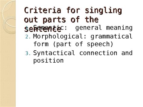 Sentence Analysis Lecture 3 1 Syntactic Relations In