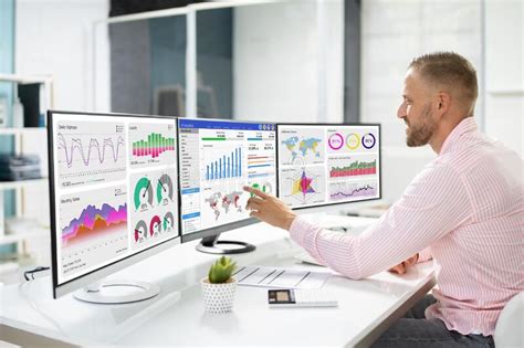 Business Data Analytics Dashboard Stock Image Image Of Data Media 255561043