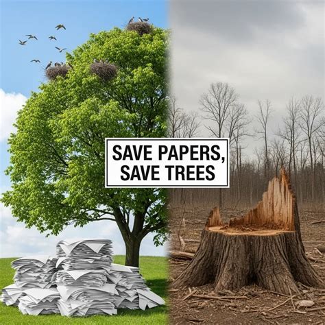 Save Papers Save Trees Eco Friendly Conservation Image Ai Art