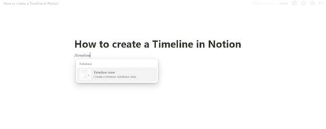 How To Make A Timeline In Notion To Organize Your Projects
