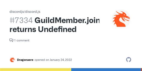 Guildmemberjoinedat Returns Undefined · Issue 7334 · Discordjsdiscordjs · Github