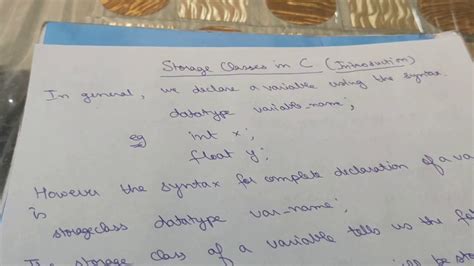 Introduction To Storage Classes Youtube