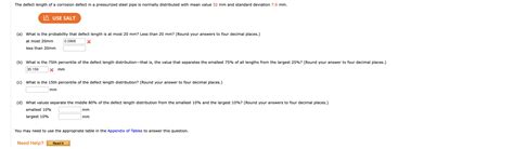 Solved The Defect Length Of A Corrosion Defect In A