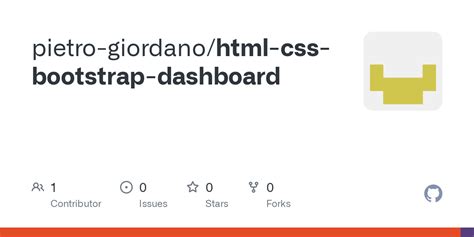 Github Pietro Giordanohtml Css Bootstrap Dashboard