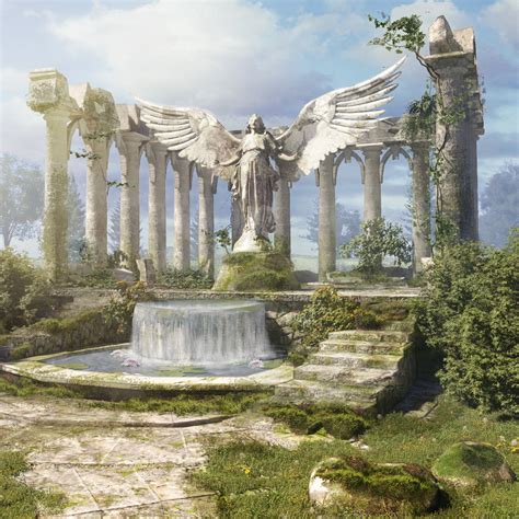 ArtStation - заброшенная статуя