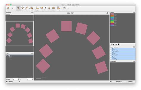 Instancing Based On A List Of Coordinates And Angles — Klayout