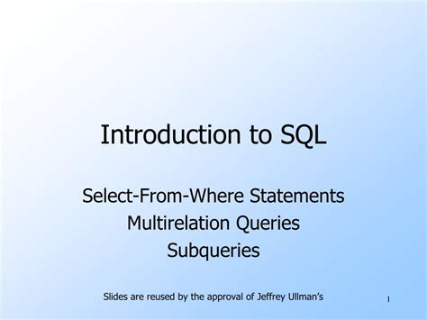 Ppt Introduction To Sql Powerpoint Presentation Free Download Id