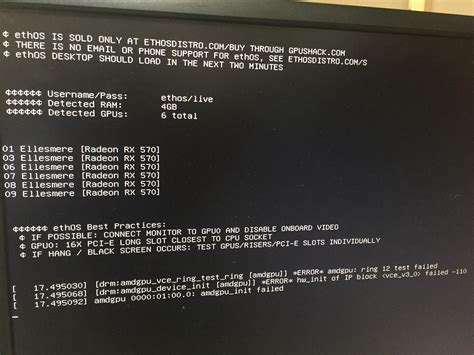 Ethos Help Amdgpu Error First Time Boot Rethosdistro