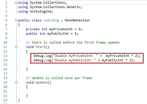Game Programming Unit 1 Lesson 4 Introduction To C Methods And Common Unity Methods