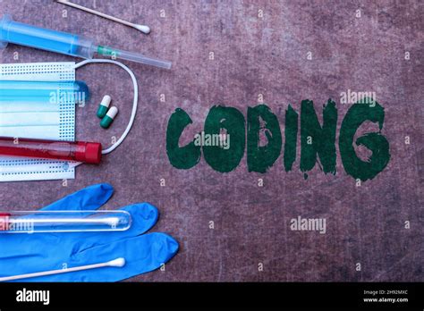 Sign Displaying Coding Business Approach Assigning Code To Something For Classification