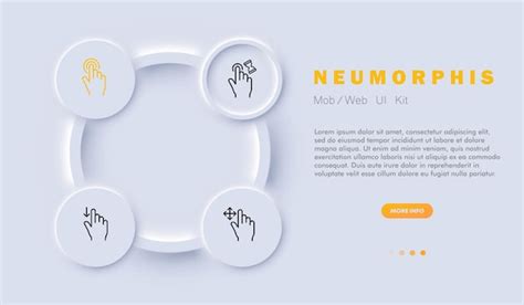 Premium Vector Touch Screen Icon Set Touchbased Interfaces For