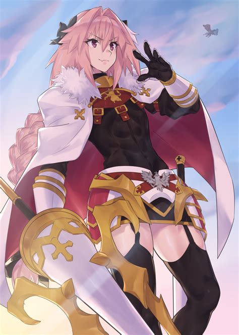 Safebooru 1boy Abs Absurdres Astolfo Fate Black Bow Black Legwear