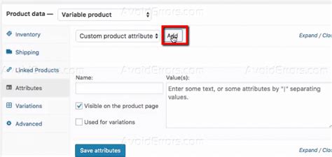 How To Create A Variable Product Woo Commerce Avoiderrors