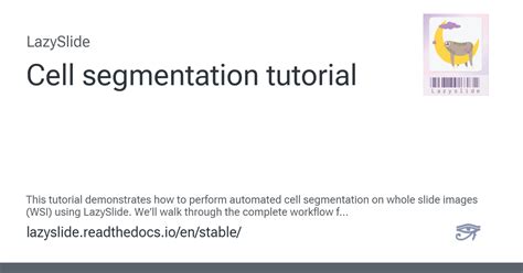 Cell Segmentation Tutorial — Lazyslide 0 9 1 Documentation