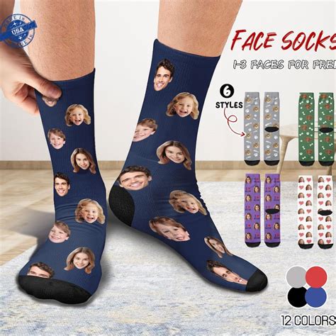 Custom Face Socks Etsy