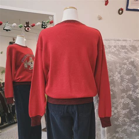 Marphy Brothers 딥레드 울100 여성 니트 후루츠패밀리