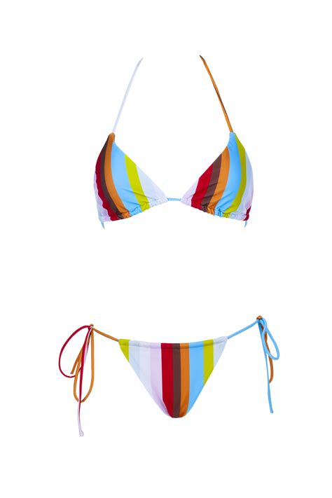 Meaning Stripe String Bikini Set Hartiswim
