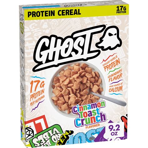 Ghost Protein Cereal Cinnamon Toast Crunch Flavor 17g Protein 92 Oz
