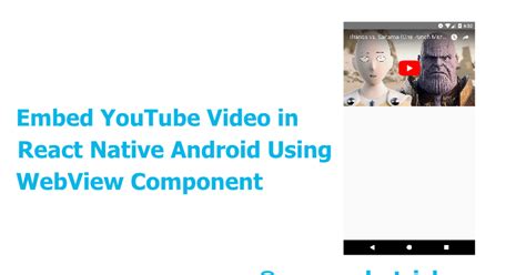 Embed YouTube Video In React Native Android Using WebView Component SKPTRICKS