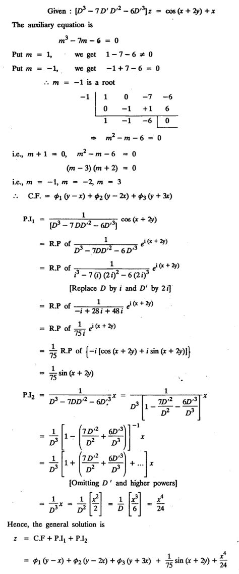 Linear Partial Differential Equations Of Second And Higher Order With Constant Coefficients Of