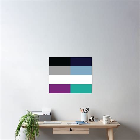 Asexual Oriented Aroace Dual Pride Flag Poster By Asexualowls Redbubble