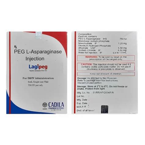 Cadila Pharmaceuticals Ltd Peg L Asparaginase Injection Peg L Aspatero