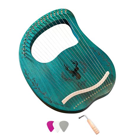 19 String Wooden Lyre Harp Resonance Box String In Grandado